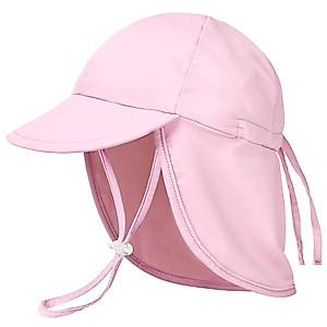 Camptrace Baby Swim Hat UPF 50+ UV Protection Sun Hat Baby Beach Hat for Baby Boys Girls Light Pink