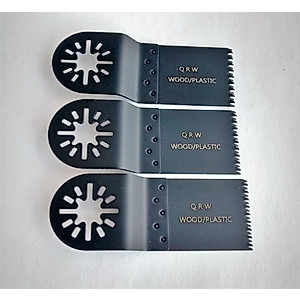 3 Pack Universal Wood Cutting Japan Teeth HCS Blade for Fein Multimaster, Ridgid, Bosch, Chicago, Milwaukee, Etc.
