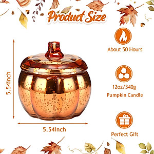 Fall Pumpkin Shaped Candle Fall Pumpkin Spice Candle Farmhouse Thanksgiving Fall Scented Candle 12oz