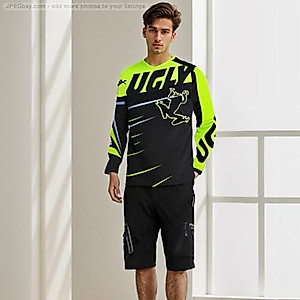 UGLY FROG Designs Cycling MTB Bicycle Mountain Bike Jersey Shirt for Men, Sprint & Symmer Baseball Jersey Long Sleeve