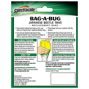 Spectracide Bag-A-Bug Japanese Beetle Trap Replacement Lure 1 Count, Lure Refill & Insect Killer, 6 Bags