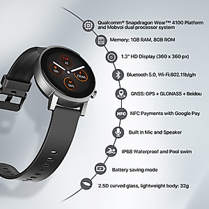 Ticwatch E3 Smart Watch Plus TicPods ANC True Wireless Earbuds Black, E3 Smartwatch Wear OS by Google Monitor Fitness Tracker GPS NFC Mic Speaker IP68 Waterproof iOS/Android Compatible