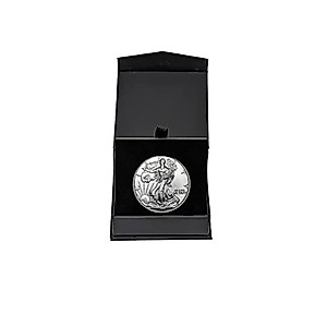 1999 - U.S. Silver Eagle in Plastic Air Tite in Magnet Close Black Gift Box - Gem Brilliant Uncirculated Dollar Uncirculated US Mint