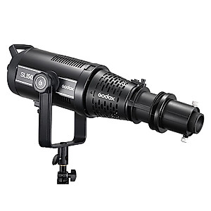 Godox SA-17 Bowens Mount Adapter with Godox SA-P Projection Attachment + SA-06 Iris Diaphragm + SA-09-001 GOBO Set + SA-10 GOBO Set Holder Create Theatrical Effect for Bowens Mount LED Video Light