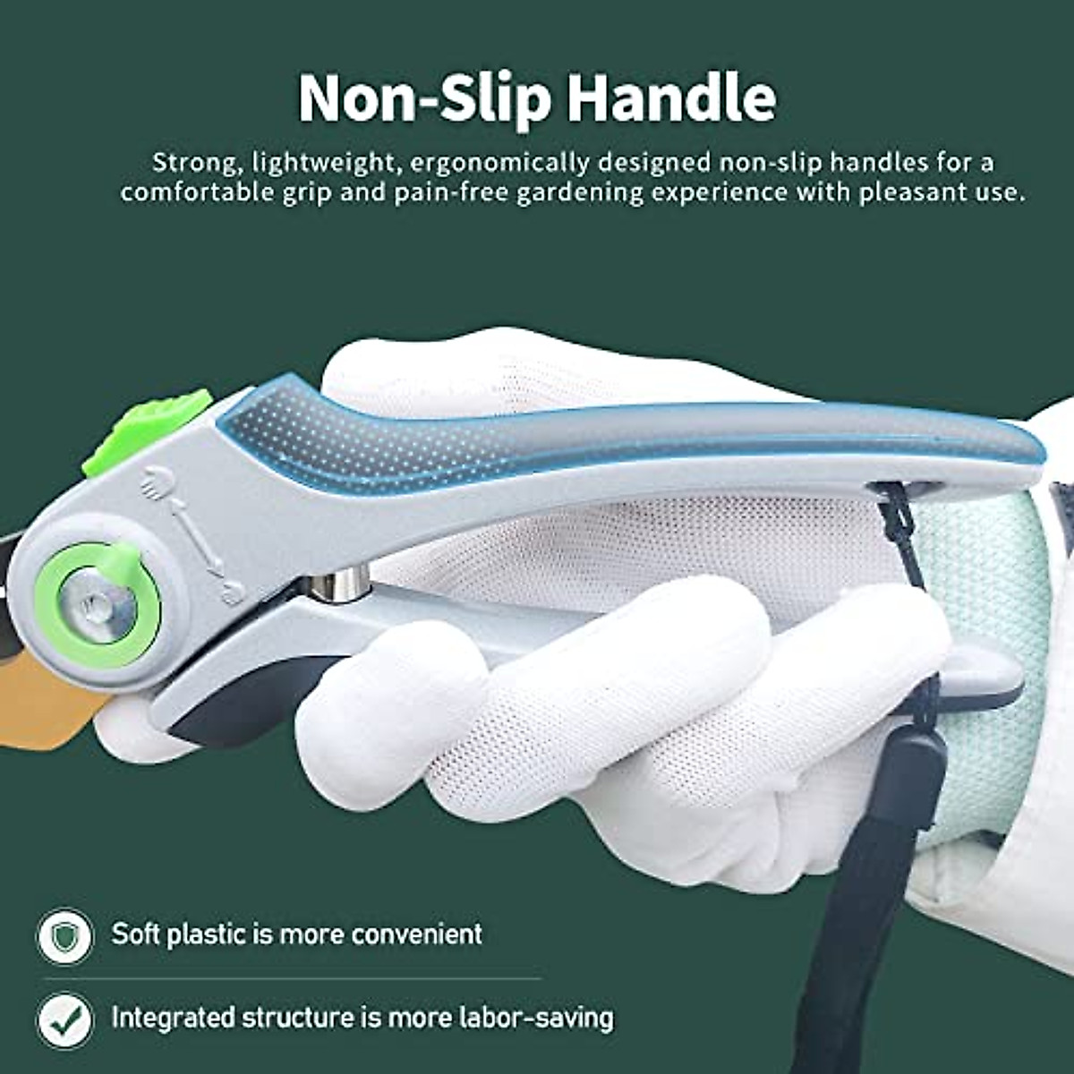 Pruning Shears, VESKYAO Pruning Shears for Gardening, Heavy Duty Garden Shears, Professional Handheld Garden Bypass Pruning Shears, Stainless Steel Sharp Pruner Secateurs with Adjustable Thumb Lock