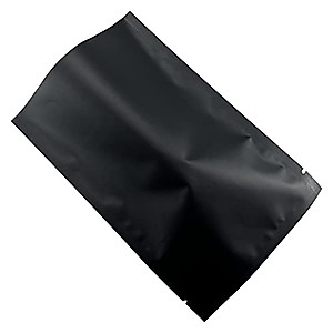 200 Pieces Mylar Bags Open Top Food Storage Bags Matte Foil Bag Flat Heat Vacuum Seal Aluminum Pouch for Candy Coffee Packing (3.54x5.12 inch, Matte Black)
