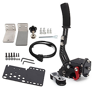YESHMA 64 Bit USB Handbrake PC Handbrake & Non-Contact Plus Hall Sensor Compatible With G25/27/29/920 T500 T300,Professional Gaming Peripherals using for Racing Games(With Clamp and Plate)