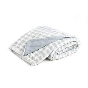 Tadpoles Lightweight Plush Double Layer Baby Blanket, Baby Swaddle Blanket, Crib Blanket, Receiving Blanket, Super Soft Blanket (30”x36”, Grey Houndstooth Print)