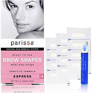 Parissa Eyebrow Shaper Wax Strip, 32 count, pink