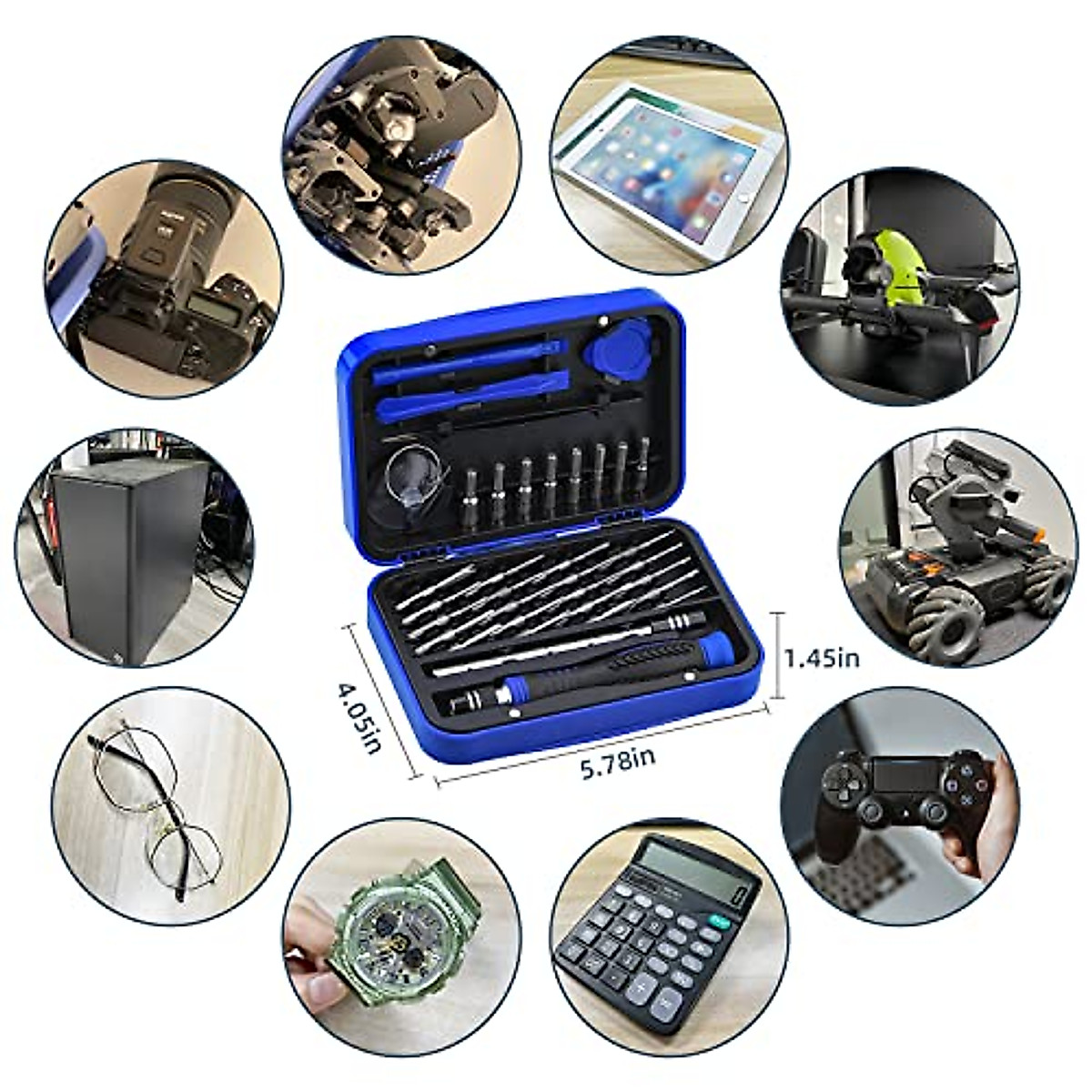 HeiyRC 36-in-1 Precision Magnetic Screwdriver Set Long Bits Driver Home Improvement Repair Tools Kit for Game Console PC Tablet Laptop Phone General Household Repair