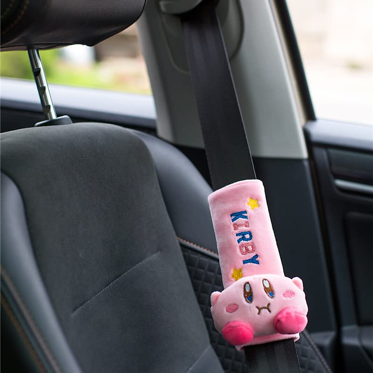 Frycihjk Kawaii Car Seat Belt Cushions Shoulder Pad -2 Pieces Cute car Decor Plush Soft Belt Protector Cushions Shoulder Pads for a More Comfortable Driving