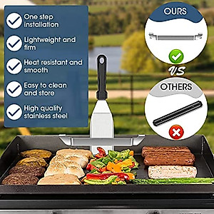 Stainless Steel Griddle Spatula Holder, Griddle Spatula Holder,Barbecue Tool Hold Rack Griddle Accessories for Stainless Steel Tool Holder for Outdoor Camping Picnic BBQ, 1 Pack