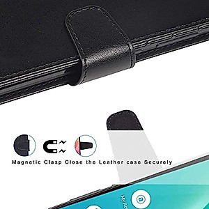 YJROP for Schok Volt SV55 Case, for Schok Volt SV55 Wallet Case, PU Leather Wrist Strap Card Slots Shockproof Protective Flip Cover Phone Case for Schok Volt SV55 SV55216, Black