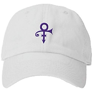 Prince Official Love Symbol White Baseball Hat, One Size