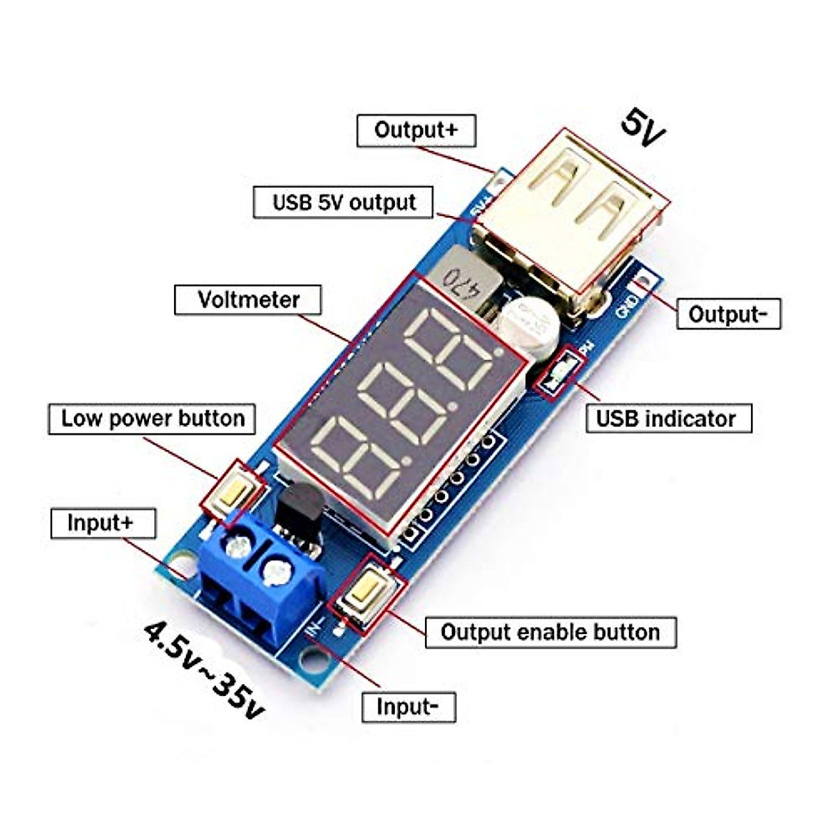 15pcs MT3608 DC-DC Boost Converter 2A Adjustable Module Voltage Regulator Board Input Voltage 2V-24V to 5V-28V Output Voltage (5A)