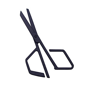 Yutoner Straight Rounded Tip Scissors for Men - Stainless Steel Beauty Grooming Shears for Mustache, Facial Hair, Nose Hair & Beard Trimming Scissors, Safety Use (Black Safety)