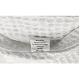 Santa Grace Honeycomb Thermal Waffle Blanket 100% Cotton Queen Ivory