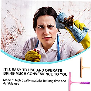 WOONEKY 2pcs for Squeegee Showerrandom Auto Color Scrubbers Convenient Shower Tools Car Window Cleaner Cleaning Scrubber Tool Short Glass Windshield Bathroom Handle Practical