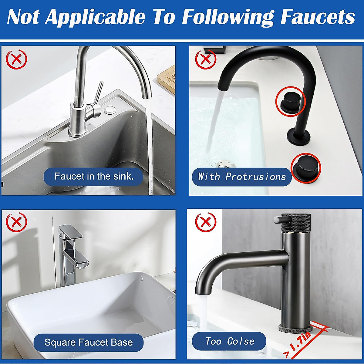 Shunuac Kitchen Sink Splash Guard,5° Slope 18 Inch Kitchen Faucet Mat Drip Catcher Tray, Silicone Draining Mat for Kitchen Sink Faucet Bathroom Sink Accessories Gray/Green