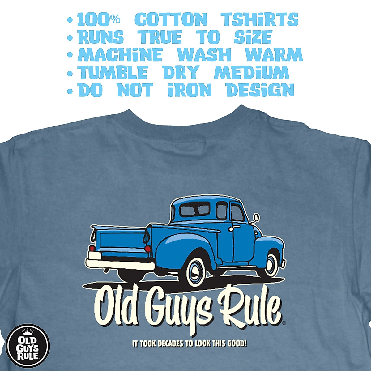 Old Guys Rule Mens It Took Decades T-Shirt XX-Large Lake