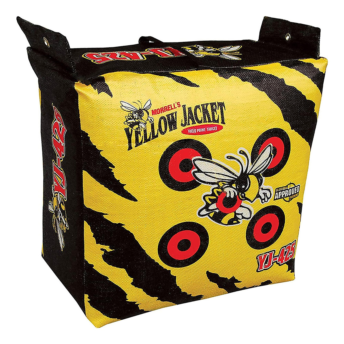 Morrell Yellow Jacket YJ-425 Outdoor Portable Adult Field Point Archery Bag Target with 2 Shooting Sides, 10 Bullseyes, and Carry Handle, Yellow