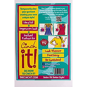 Cinch It! Women’s Clothing Cinch Clips (3-Pack, 2 Small Clips & 1 Big) - Perfect Dress Cinch Clip & Shirt Cincher Clip – Waist Cincher Clip for Slimming Down - Fashion Accessories for Women