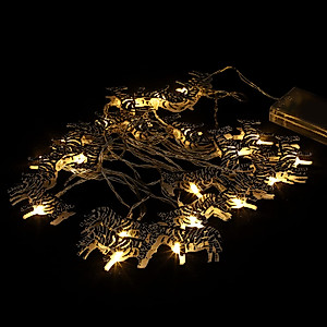 OSALADI 1 Set Iron Zebra String Lights Zebra Necklace Owl Garden Statue Desk Lamp Led Tropical Fairy Light Zoo Party Decorations Hanging Light Dinosaur Trash Can Wrought Iron Decorate