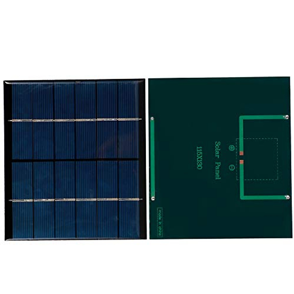 POCREATION 2.5W 6V Mini Solar Module, Solar Panel Charger, DIY 5.1 x 4.5in Practical Polysilicon Solar Lamps Outdoor Solar Products Household Products for Solar Toys