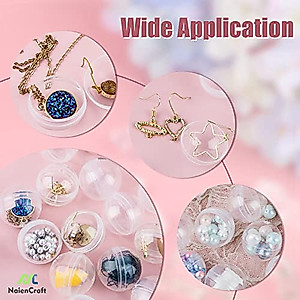 NaienCraft, Pack of 200 1 Inch Vending Machine Capsules Empty Clear Round Capsules for Prizes Gift