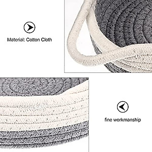 Cabilock 2pcs Hand Kids Vanity Toys Woven Jewelry Handle Rope Toy Desktop Keys for Container Clothes Laundry Makeup Tray Nursery Organizer with Snacks Basket Bins Fruits Home Xxcm Sewing