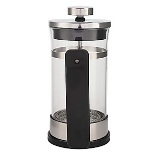 French Press Stainless Steel Espresso Maker, Plunger Coffee Maker, Espresso and Tea Maker with Filter, French Press Coffee Machine 11 x 7.2 x16.3cm