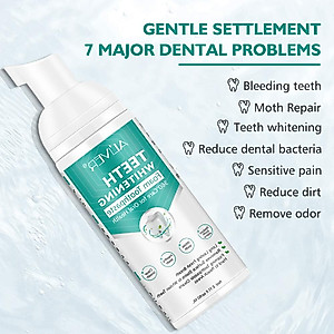 2 Pcs Foam Toothpaste, Ultra-fine Mousse Foam Deeply Cleaning Gums, Whitens Teeth & Deeply Gums Care & Easy to Use, 360ºCare for Oral Health, 60ml*2 (Mint, 2pcs)
