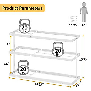 White Metal Shoe Rack for Closets, 3 Tiers Space Saving Shoe Shelf for 6 Pairs, Modern Free Standing Shoe Stand
