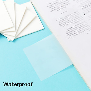 300Pcs Transparent Sticky Notes Clear Sticky Notes Waterproof self-Adhesive Translucent Sticky Notes