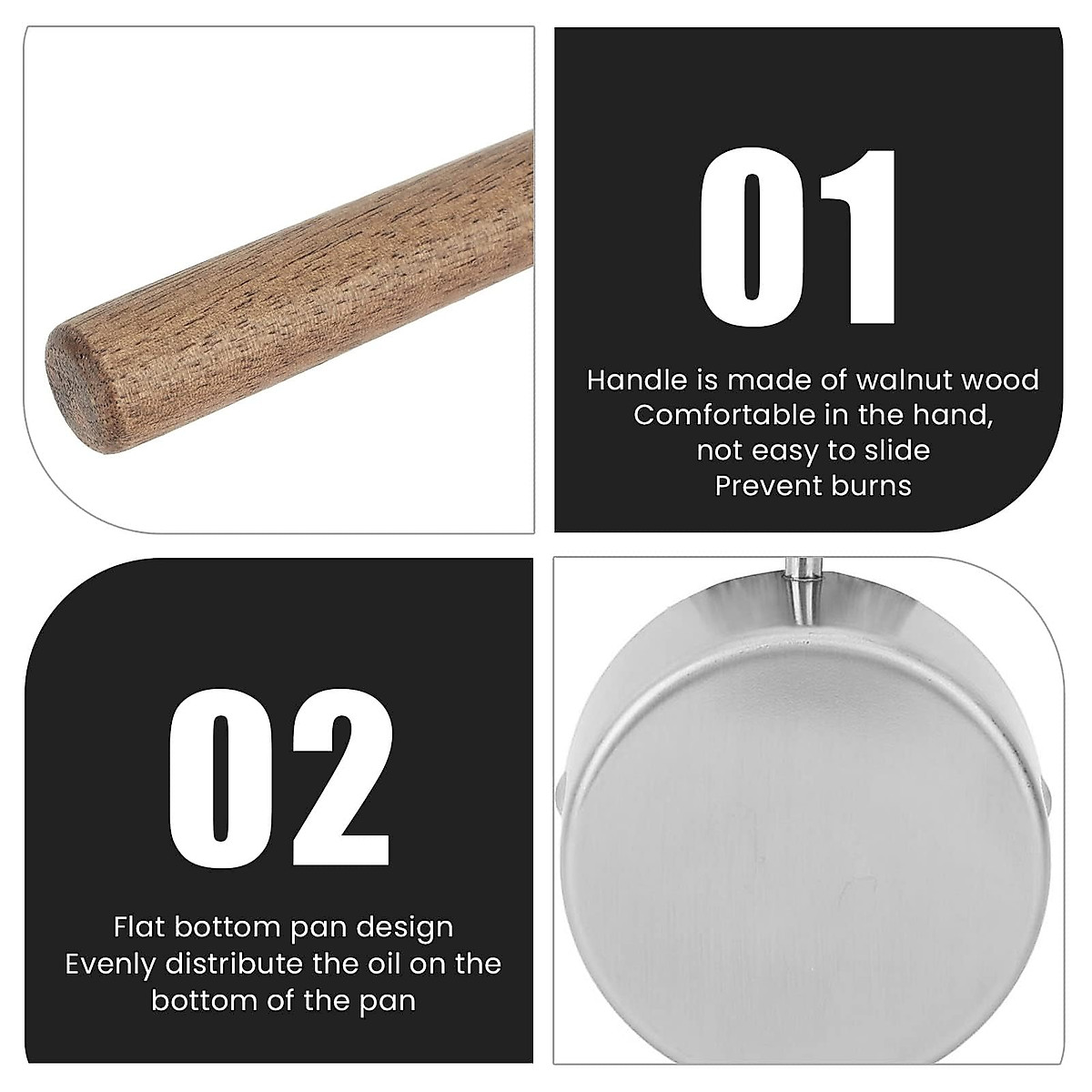 200ml Saucepan, Stainless Steel Sauce Pan Pot Portable Milk Butter Warmer Pot 304 Stainless Steel Comfortable Grip Small Sauce for Home Kitchen Restaurant Cooking