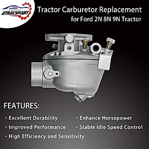 Carburetor Marvel Schebler Carb with Gasket Bolts | for 1939-1952 Ford 2N 8N 9N Tractor | Replace# 8N9510C, 9N9510A, B3NN9510A, TSX241A, TSX33