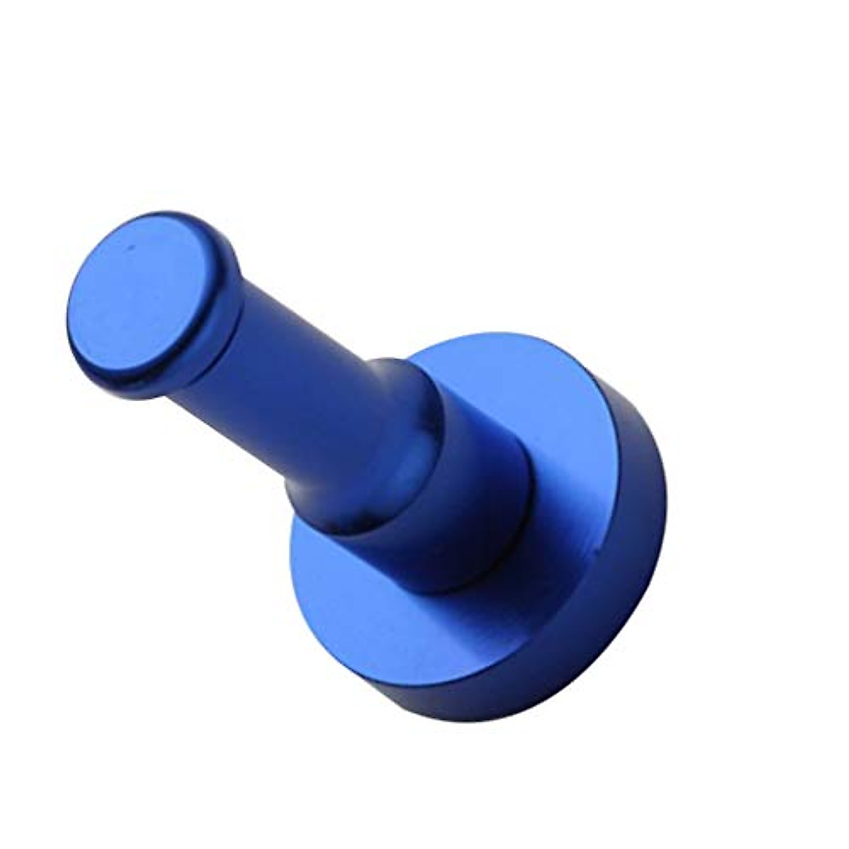 YARNOW Heavy Duty Aluminum Wall Hooks No Drilling Waterproof Rustproof Single Hook Hat Coat Robe Door Wall Hook Hanger (Blue)