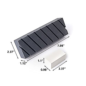 WEIMY Flattening Stone Set, Two Sharpening Stones Flattener, Grit 180 Black & 320 White Whetstone - Fixer with Grooves for Repair any wet stone