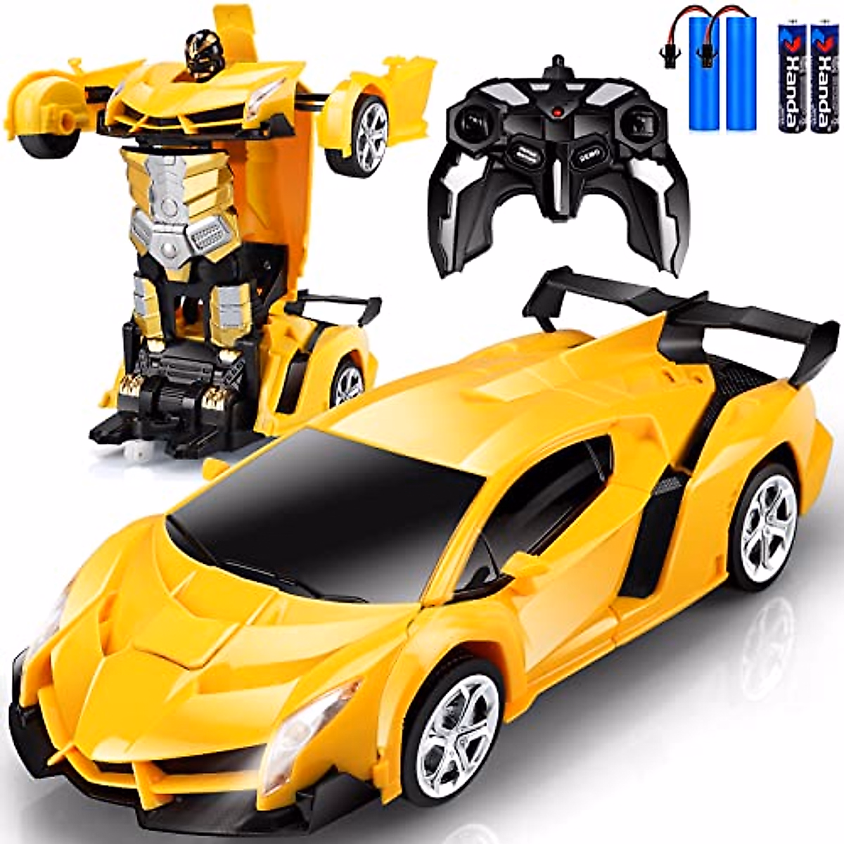 Remote Control Car Toys - Transforming RC Cars for Kids & Boys Toys - One Button Transformation and 360 Degree Rotating Drifting - Gifts for Boys and Girls