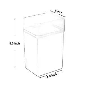 Youngever 2 Pack Plastic Sugar Keeper, Clear Sugar Container, Plastic Food Storage Containers