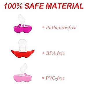 3pcs Infant Pacifier, Funny Lips Baby Pacifiers, Soft Silicone Cute Pacifier Design with Kiss Lip, Cute Pacifier Lovely Mommy's Touch Pink Kiss Lips Pacifiers