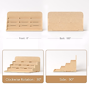 Bucasso Plastic Model Baking Rack, 4 Tier Paint Ink Bottle Paint Tool Storage Kit, MDF Material Model Tool Organizer, Craft Supplies Storage Rack for Tamiya/Gouda Paint and Miniature Model Tools, GK3