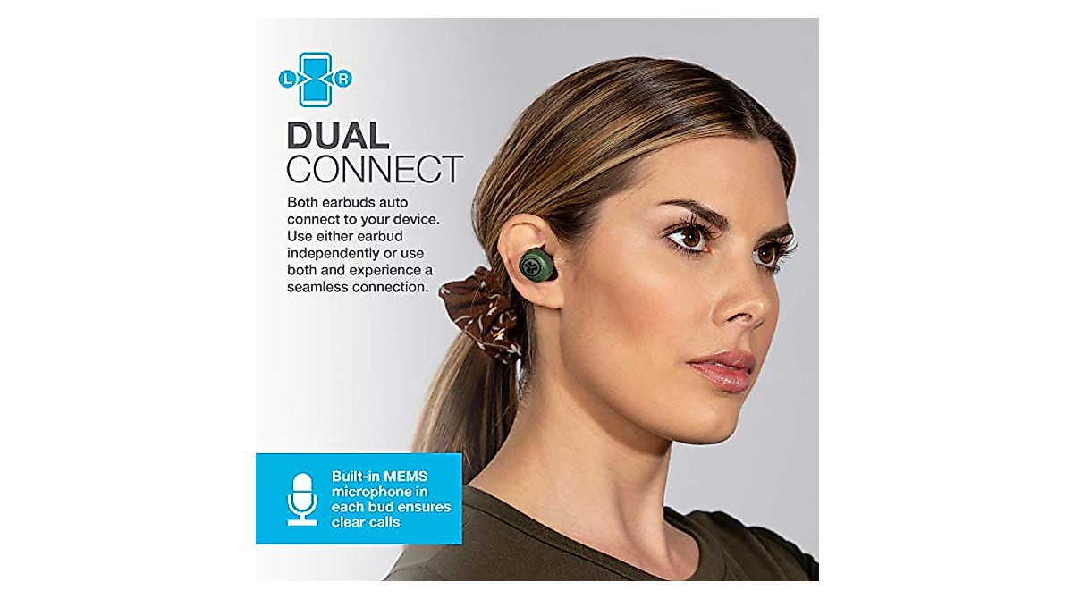 JLab Go Air True Wireless Bluetooth Earbuds + Charging Case - Green ...