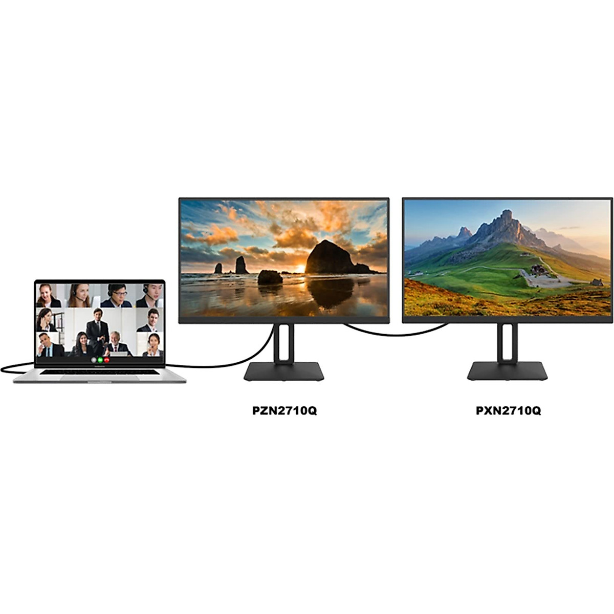 Planar PZN2710Q 27" Quad HD USB-C Monitor with Integrated USB-C Docking Station, Black