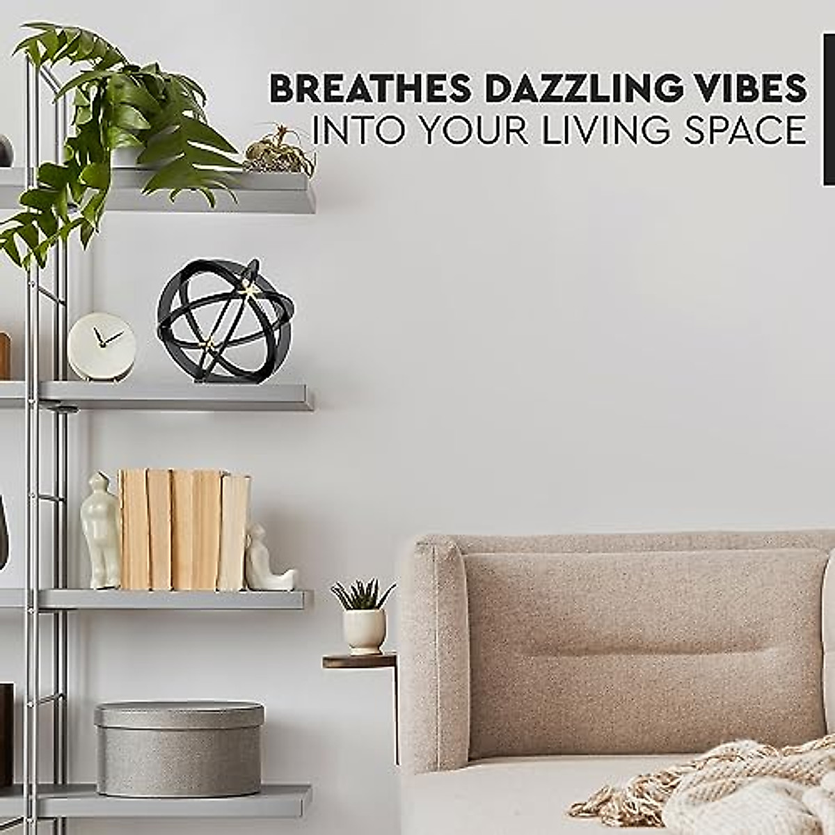 Everydecor Metal Decorative Sphere for Home Decor - Distressed Teal 4,5" x 4,5" and Black & Gold 7"x 7" Bundle