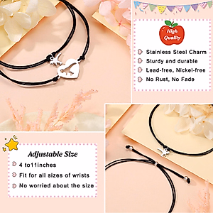 UNGENT THEM First Day of Kindergarten Bracelet Mommy and Me Back to School Stuff Mother Son Dinosaur First Day of School Bracelets Mom and Son Back to School Gifts for Boys