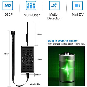 TAOZHI Spy Camera Mini WiFi Wireless Hidden Cameras Nanny Cams, Small Cameras HD 1080P with Motion Detection Security Cameras for Indoor Outdoor