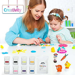 Modeling Clay for Kids, VANJETO Molding Magic Clay for Kids Air Dry, Super Soft Clay for DIY Slime, Ultra Light Air Dry Modeling Clay for Toddlers Children Teens, 7 OZ/Bag