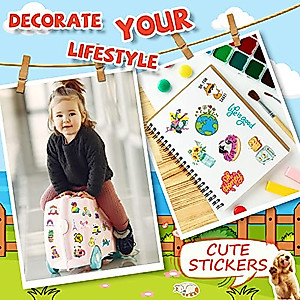 300 Pcs Cute Stickers for Kids, Water Bottle Stickers, Vinyl Aesthetic Stickers, Waterproof Stickers for Laptop Skateboard Scrapbook Animal Kawaii Teacher Computer Hydroflask, Mixed Colorful Sticker Packs for Teens Girls Kids Adults.