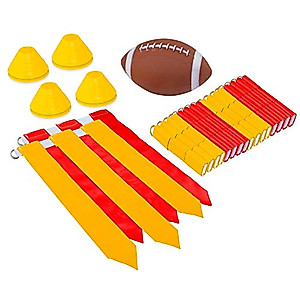 Flag Football 12 Players 3 Flags Adult Kids Youth Set 55 Pieces with Football